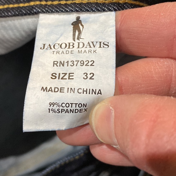Jacob Davis | Jeans | Nwot Jacob Davis Sample Ryder Skinny Fit Raw ...